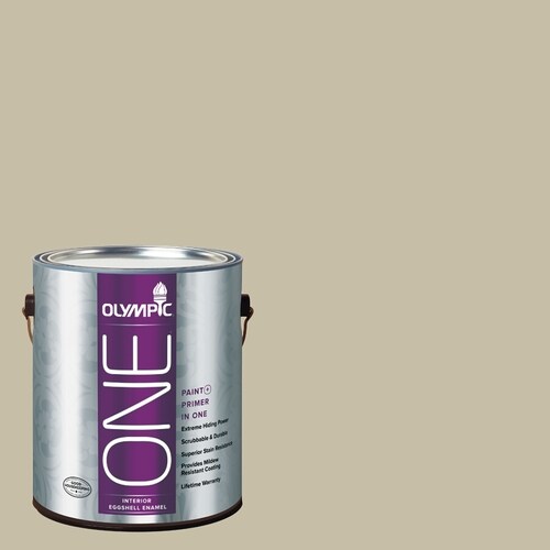 Olympic ONE Tabu Semi-Gloss Latex Interior Paint and Primer In One ...