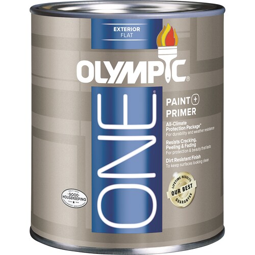 Olympic One Base 3 Flat Latex Exterior Paint (Actual Net Contents: 29 ...