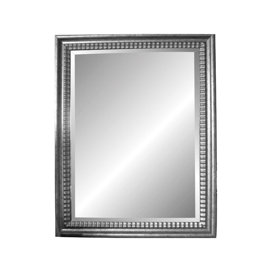 Garner Glass 31" x 43" Durham Square Silver Mirror at Lowes.com