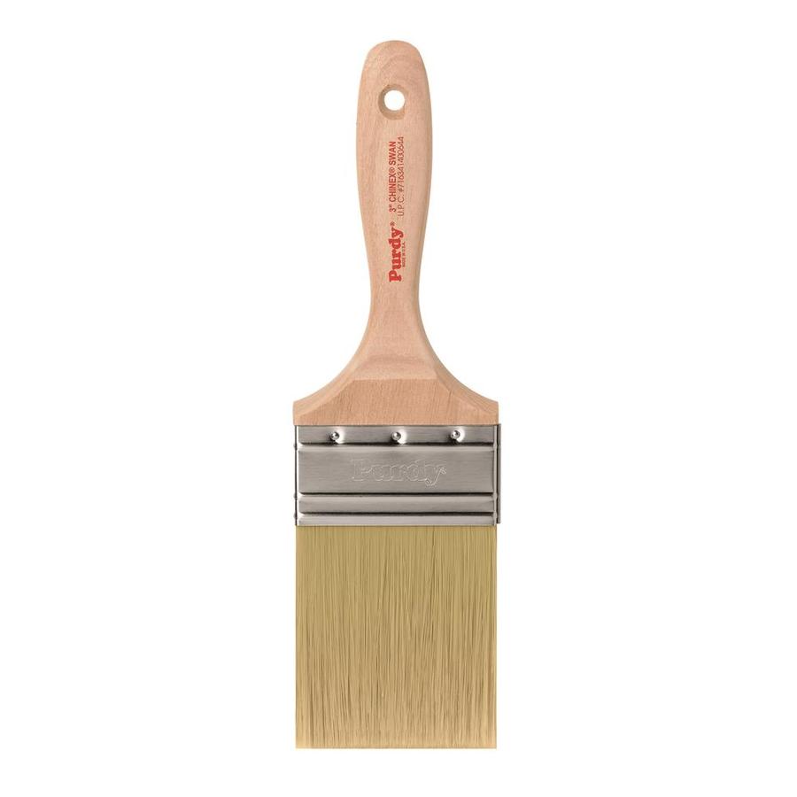Purdy Chinex Swan 3-in Nylon- Polyester Blend Flat Paint Brush in the ...