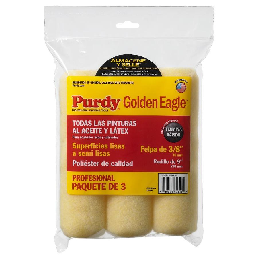 Purdy 3 -Pack 9.0-in x 3/8-in Nap Golden Eagle Standard Knit Polyester ...