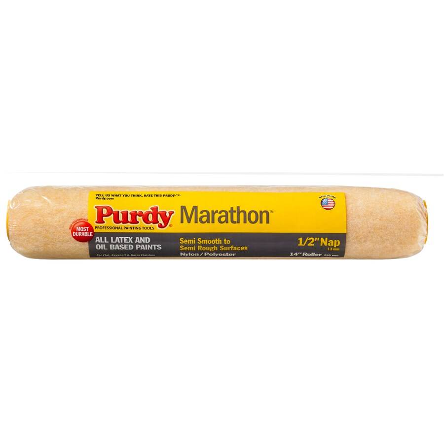 Purdy Marathon 14-in x 1/2-in Knit Nylon/Polyester Paint Roller Cover ...