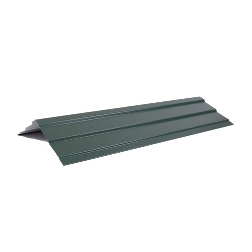 Fabral 5 Rib 14-in x 126-in Evergreen Steel Stick Roof Ridge Vent in ...