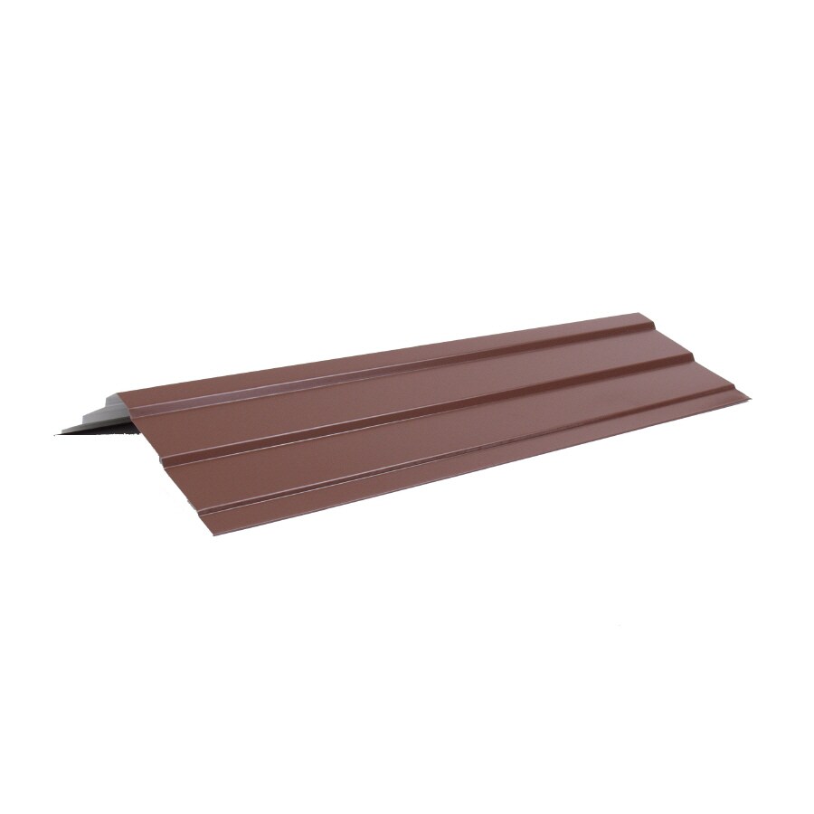 Fabral 5 Rib 14-in x 126-in Cocoa Brown Steel Stick Roof Ridge Vent in ...