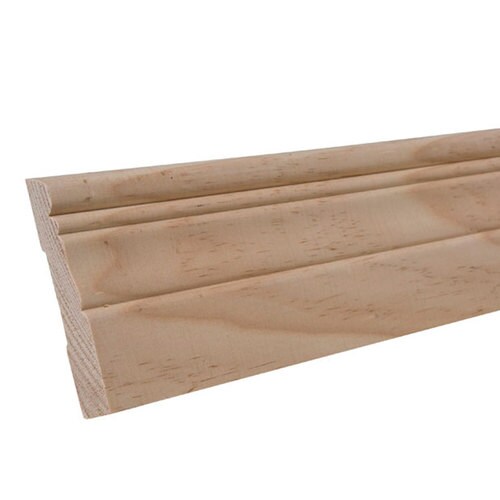 3-1/4-in x 8-ft Pine Unfinished Baseboard Moulding (Actual: 3.25-in x 8 ...
