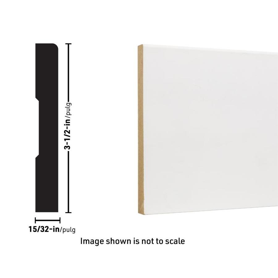 Craftsman 3-1/2-in x 12-ft Painted MDF Baseboard Moulding (Actual: 3.5 ...
