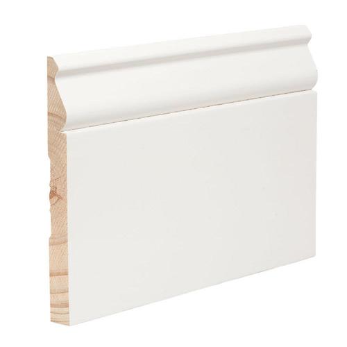 Primed 5-1/4-in x 12-ft Pine Primed Finger Joint Baseboard Moulding ...