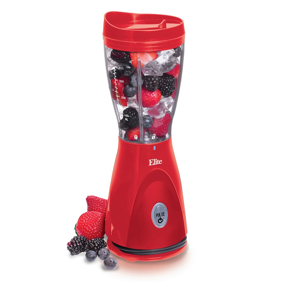 Elite 14-oz Red 1-Speed 180-Watt Pulse Control Blender in the Blenders ...
