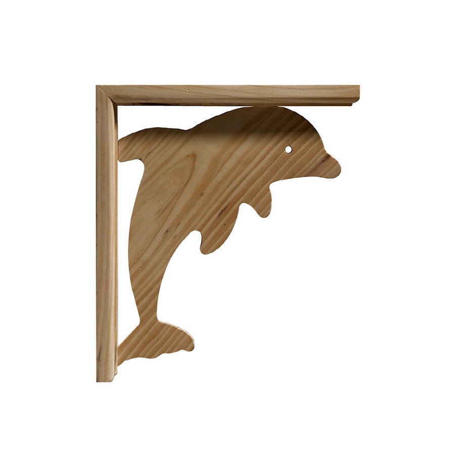 9-1/2-in Pine Dolphin Shelf Bracket at Lowes.com