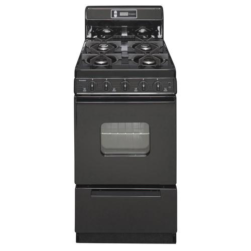 Premier 20-in 4 Burners 2.4-cu ft Freestanding Gas Range (Black) in the ...