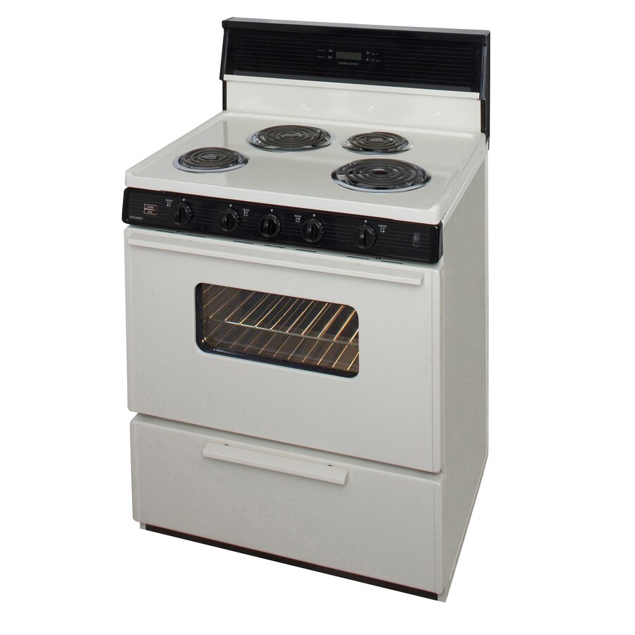 Premier Freestanding 3.9-cu ft Electric Range (Biscuit) (Common: 30-in ...