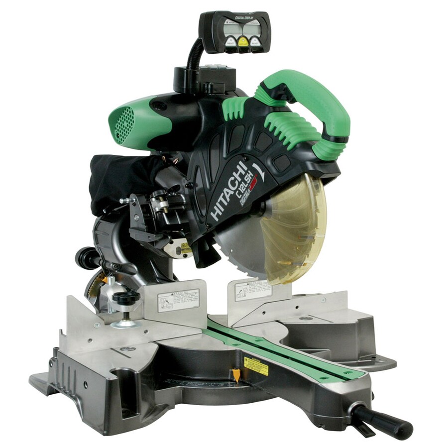 Hitachi 12-in 15-Amp Bevel Sliding Laser Compound Miter Saw in the ...