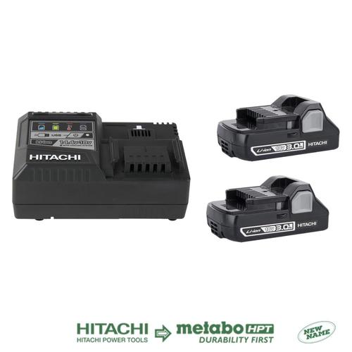 Hitachi 18-Volt Power Tool Battery Charger (2-Batteries Included) at ...