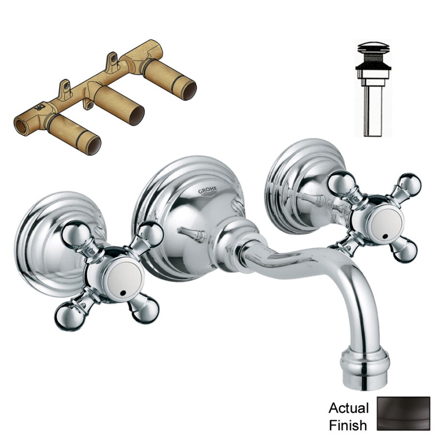 GROHE Bridgeford Oil-Rubbed Bronze 2-Handle Widespread Bathroom Faucet ...