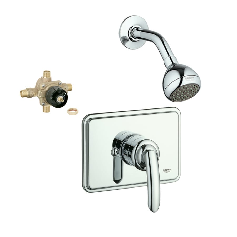 GROHE Talia Starlight Chrome 1-Handle Shower Faucet with Single ...