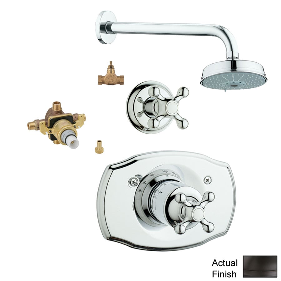 GROHE Seabury Oil-Rubbed Bronze 1-Handle Shower Faucet with Multi ...
