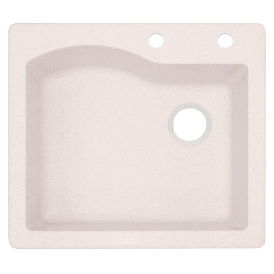 Swanstone 33-in x 22-in Granito Single-Basin Granite Drop-In 2-Hole ...