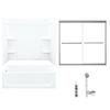 Sterling Ensemble White 5-Piece Bathtub Shower Kit (Common: 60-in x 32 ...