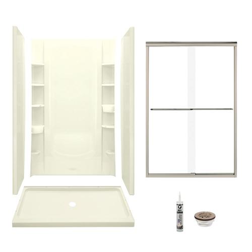 Sterling Store+ Biscuit 5-Piece Alcove Shower Kit (Common: 34-in x 48 ...