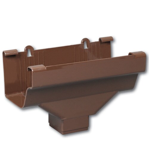 Amerimax Traditional 5-in x 9-in Brown K Style Gutter Drop Outlet in ...