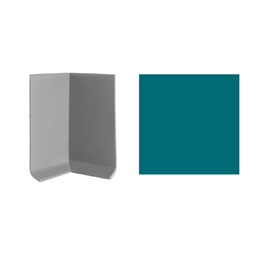 FLEXCO 3-in W x 4-in L Mediterranean Green Inside Corner Vinyl Wall ...