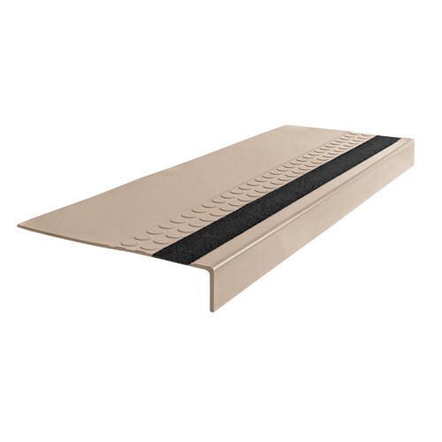 FLEXCO #575 Rubber Stair Tread 48-in Dune Rubber Stair Stringers at ...