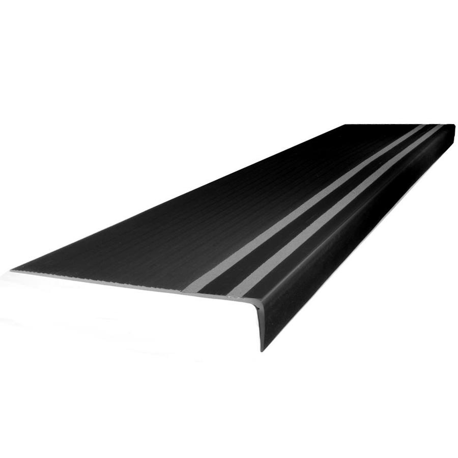 FLEXCO Vinyl Stair Tread 54-in Black Dahlia Vinyl Stair Stringers in ...