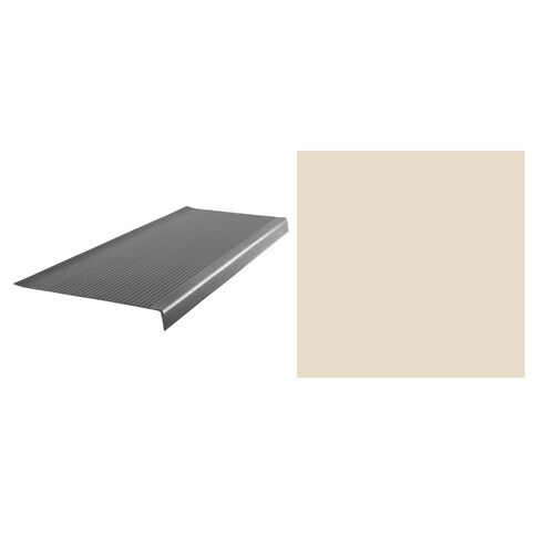 FLEXCO VTS Series Vinyl Stair Tread 42-in Almond Vinyl Stair Stringers ...