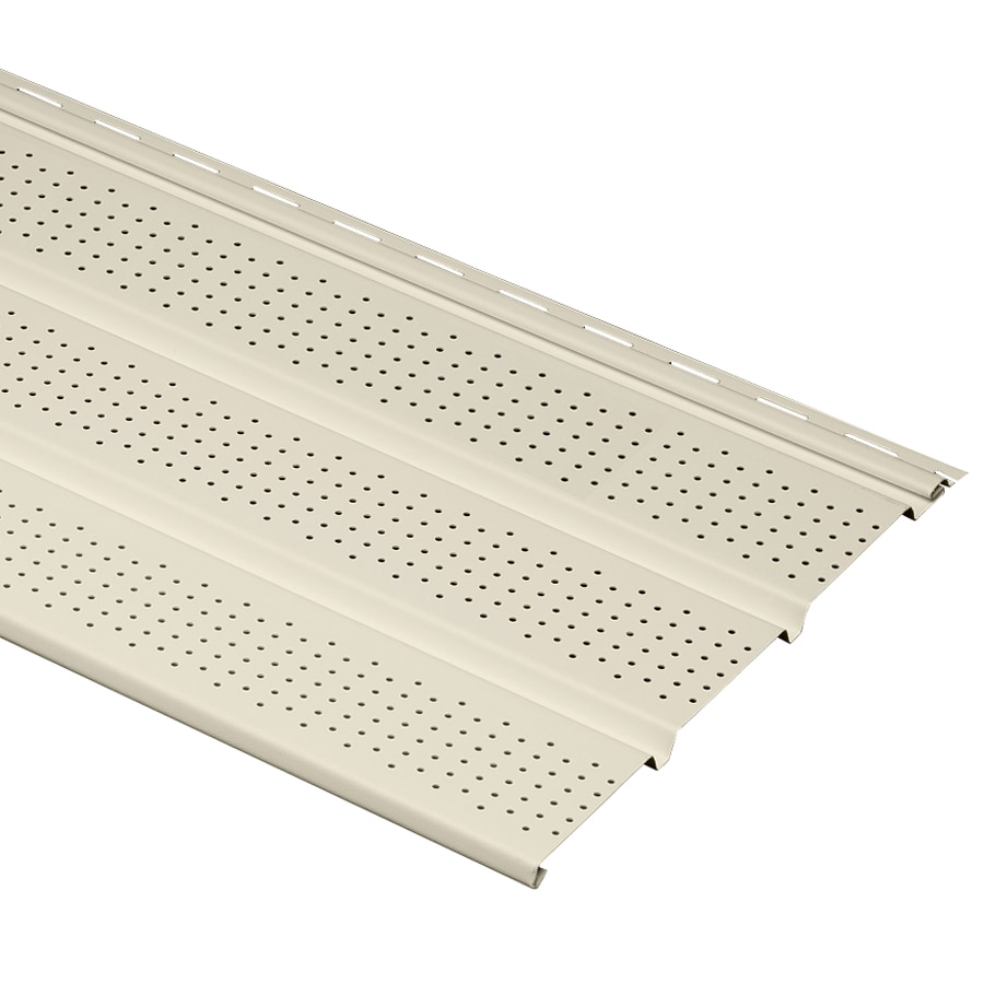 Durabuilt 912 Series Vinyl Triple 4" Fully Vented Soffit Cream at Lowes.com