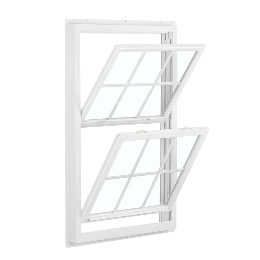 ReliaBilt 450 Vinyl New Construction Egress White Exterior Double Hung ...
