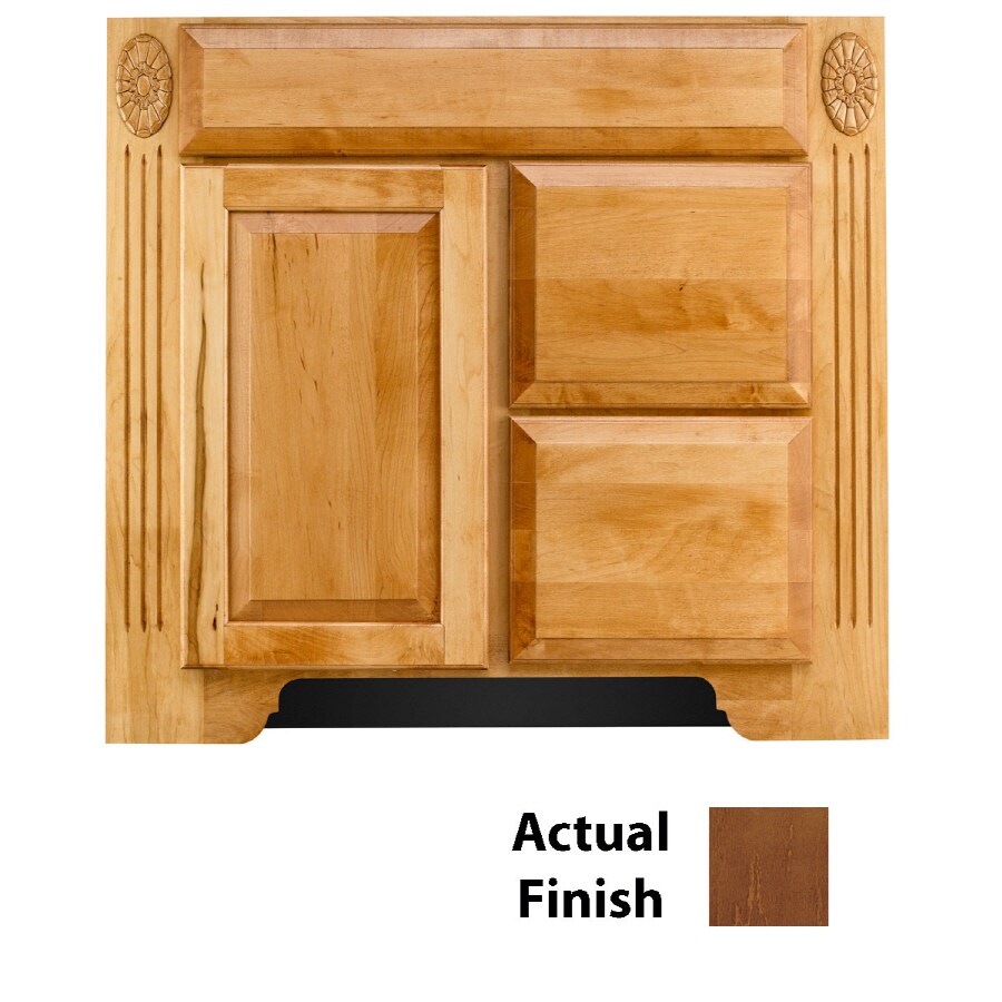 KraftMaid Formal 42-in Cognac Bathroom Vanity Base Cabinet without Top ...