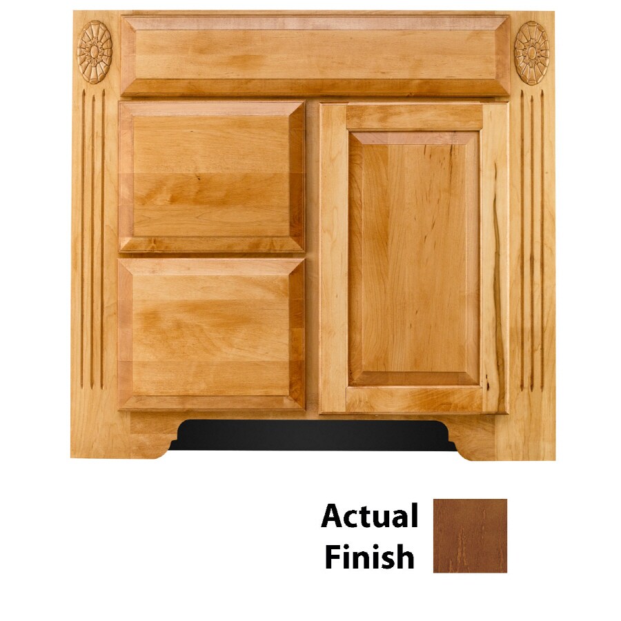 KraftMaid Formal 42-in Cognac Bathroom Vanity Base Cabinet without Top ...