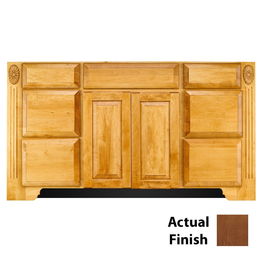 KraftMaid Formal 60-in Cognac Bathroom Vanity Base Cabinet without Top ...