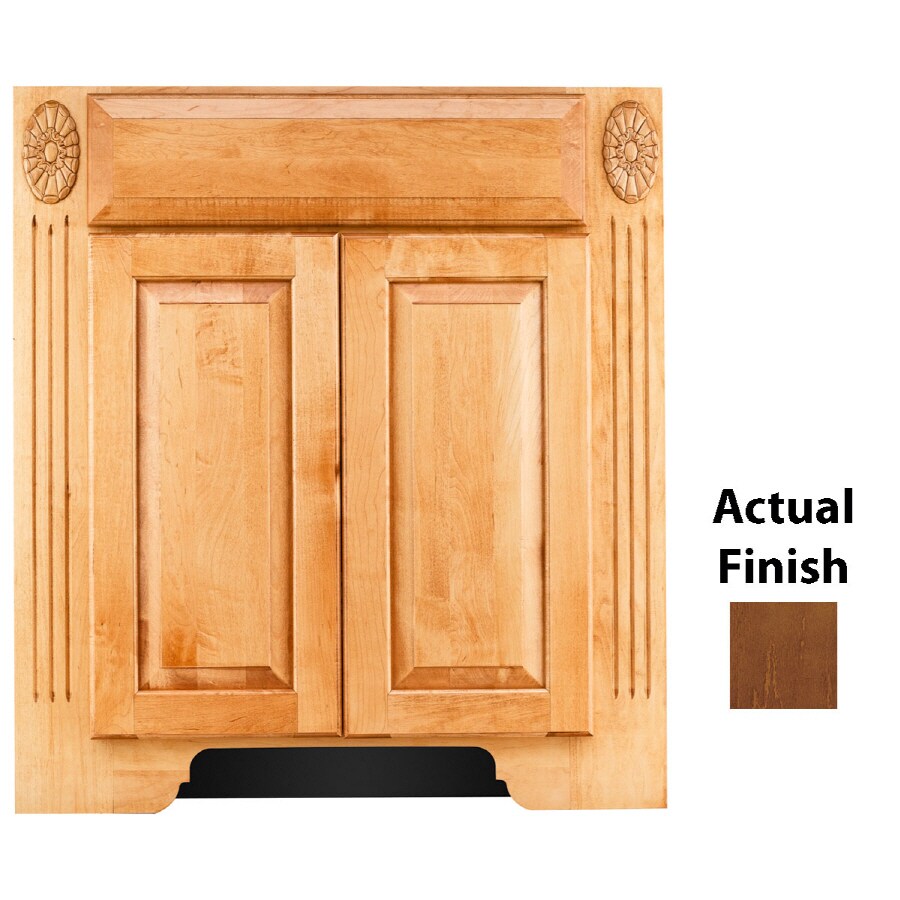 KraftMaid Formal 30-in Cognac Bathroom Vanity Base Cabinet without Top ...