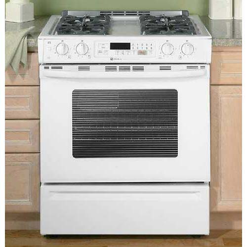MaytagÂ® 30-Inch Slide-In Gas Range (Color: White) in the Wood-Burning ...