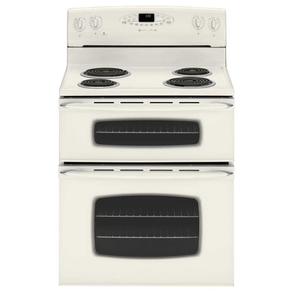 MaytagÂ® 30-Inch Electric Double Oven Freestanding Range (Color: Bisque ...