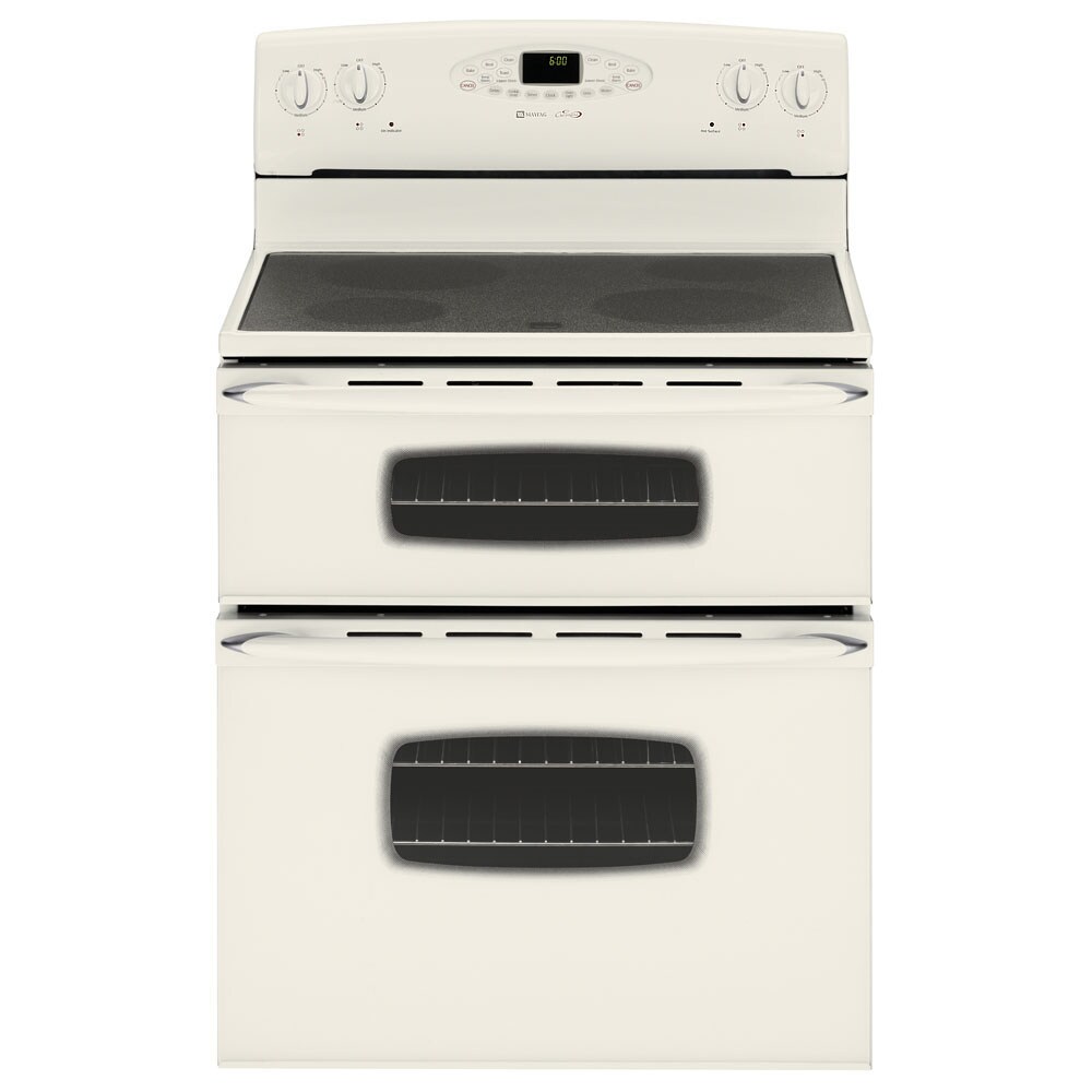 MaytagÂ® 30-Inch Double Oven Freestanding Electric Range (Color: Bisque ...