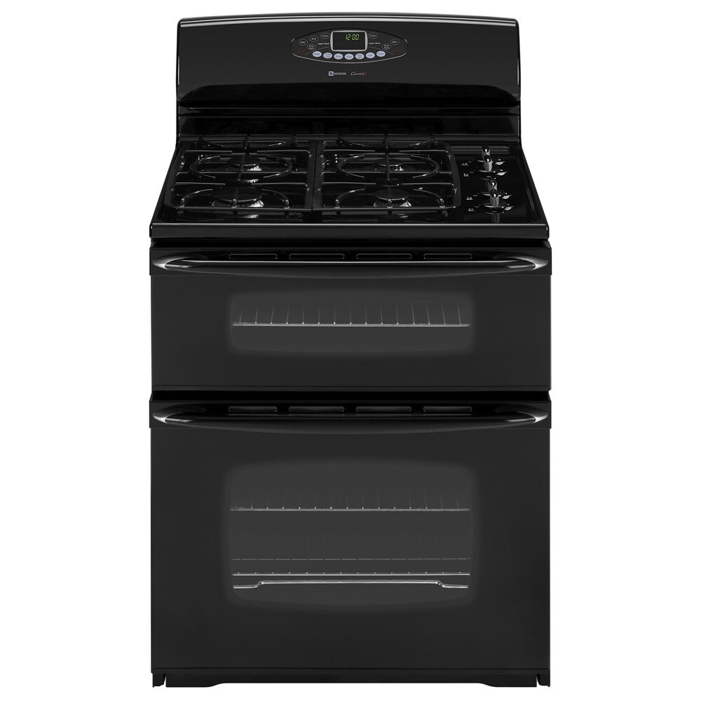 MaytagÂ® 30-Inch Double Oven Freestanding Gas Range (Color: Black) in ...