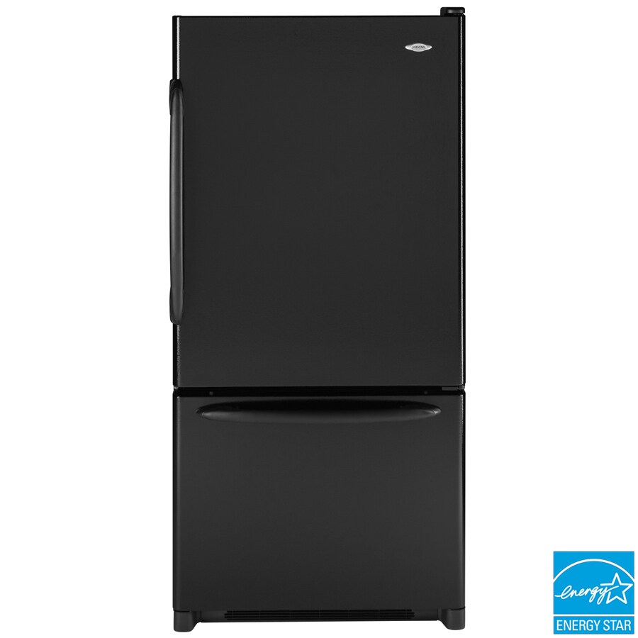 MaytagÂ® 21.9 Cu. Ft. Bottom Freezer Refrigerator (Color: Black) ENERGY ...