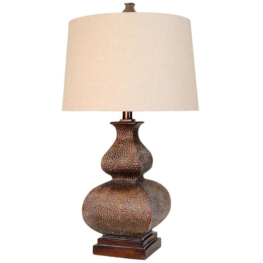 StyleCraft Home Collection 32-in Berkshire Brown 3-Way Table Lamp with ...