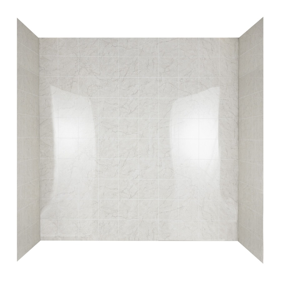 ASB Tilekit 60-in W x 30-in D x 60-in H High Gloss Beige Marble ...