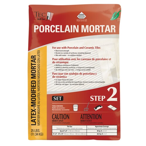 TEC White Powder Polymer-Modified Thinset Mortar in the Mortar ...