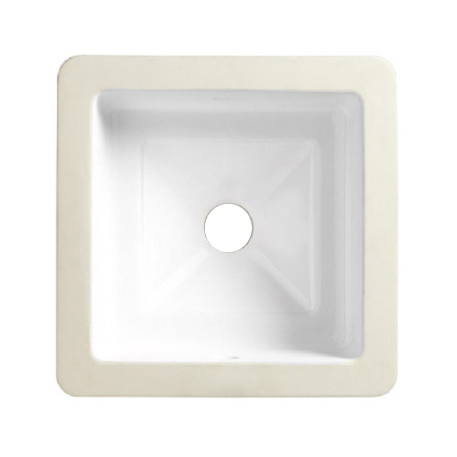 Porcher Marquee Matte White Undermount Square Bathroom Sink (12.625-in ...