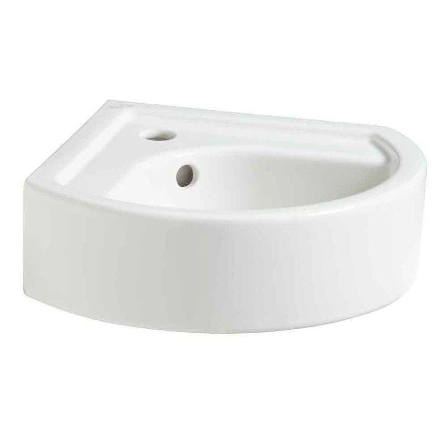 Porcher Porcher Solutions White Fire Clay Wall-mount Round Bathroom ...