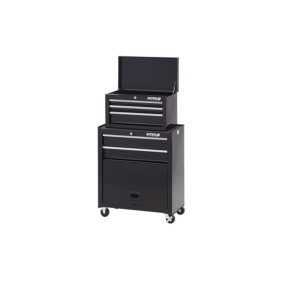 Waterloo 26.5-in W x 43.5-in H 5-Drawer Steel Tool Cabinet (Black) in ...
