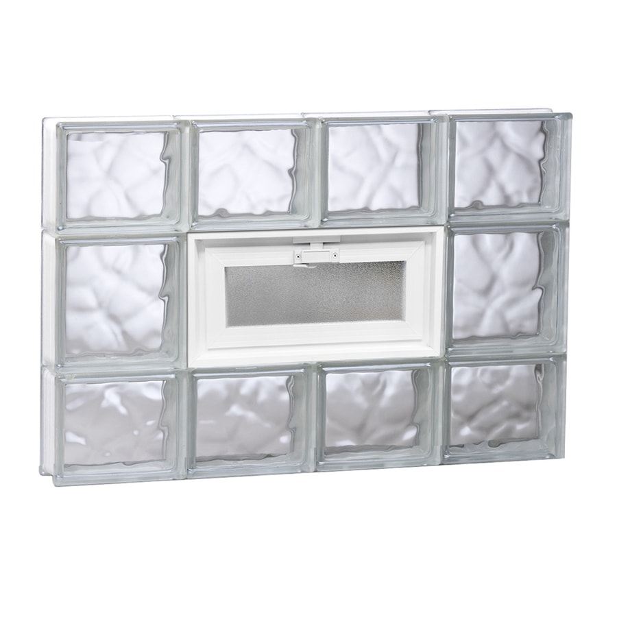 REDI2SET Wavy Glass Pattern Frameless Replacement Glass Block Window ...