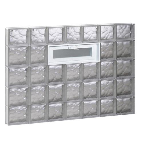 REDI2SET Wavy Glass Pattern Frameless Replacement Glass Clear Block ...