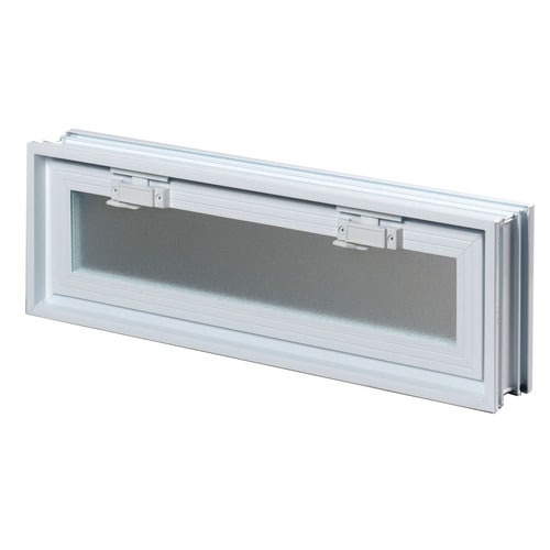 REDI2SET Glass Block Vent (24-in W x 8-in H x 3-in D) in the Glass ...
