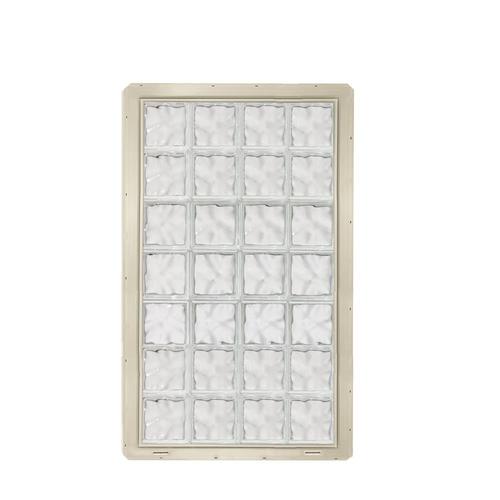 CrystaLok Wavy Glass 31.75-in x 54.25-in Vinyl New Construction Glass ...