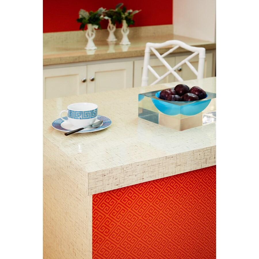 Formica Brand Laminate 30-in x 120-in Creme Lacquered Linen Gloss ...